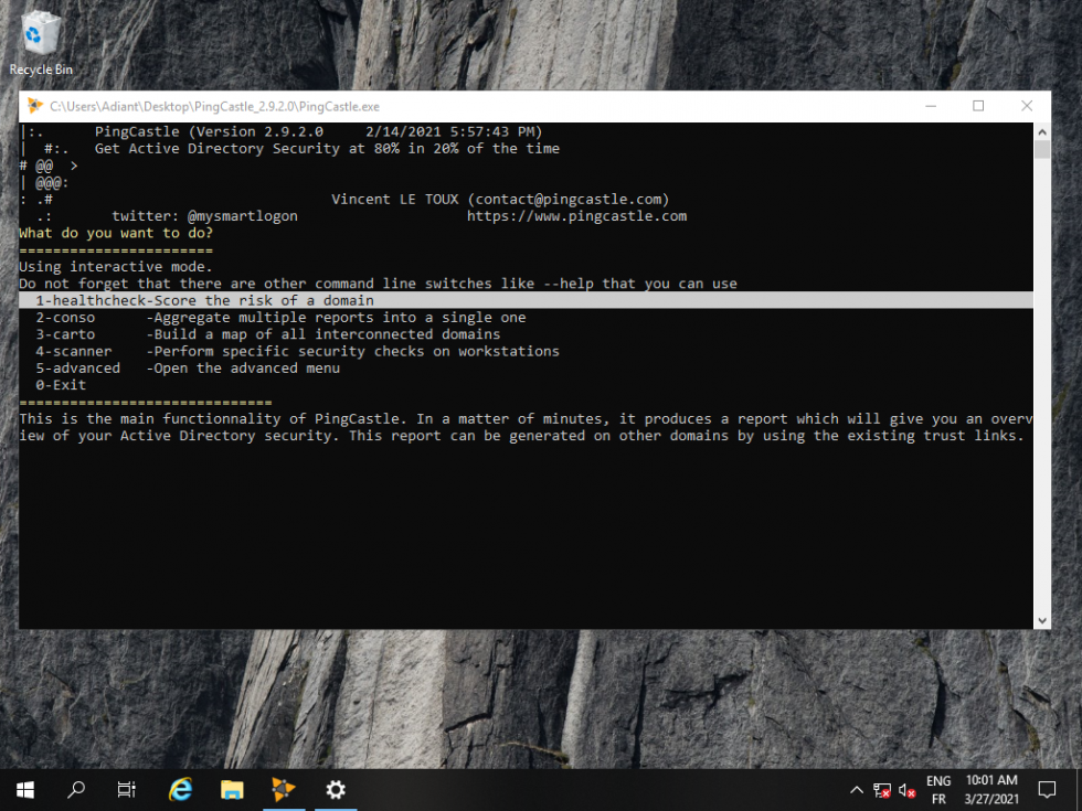 Documentation - PingCastle